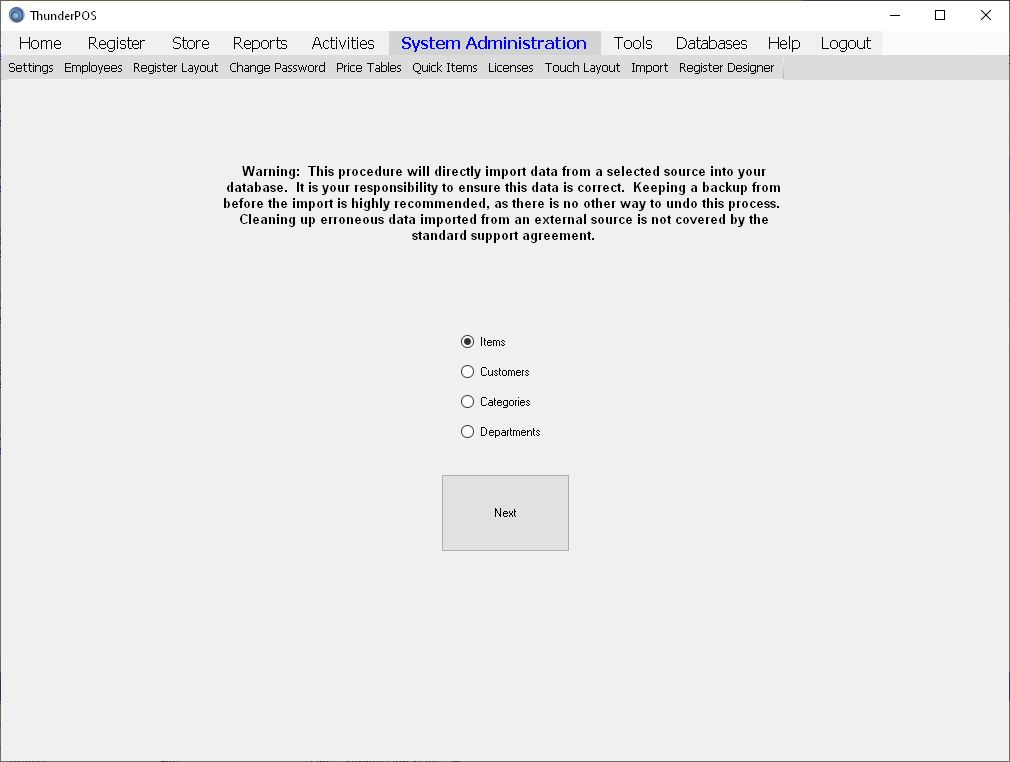 Move to ThunderPOS easily with spreadsheet importing - ThunderPOS