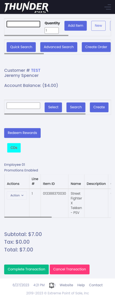 ThunderPOS.net BackOffice - ThunderPOS