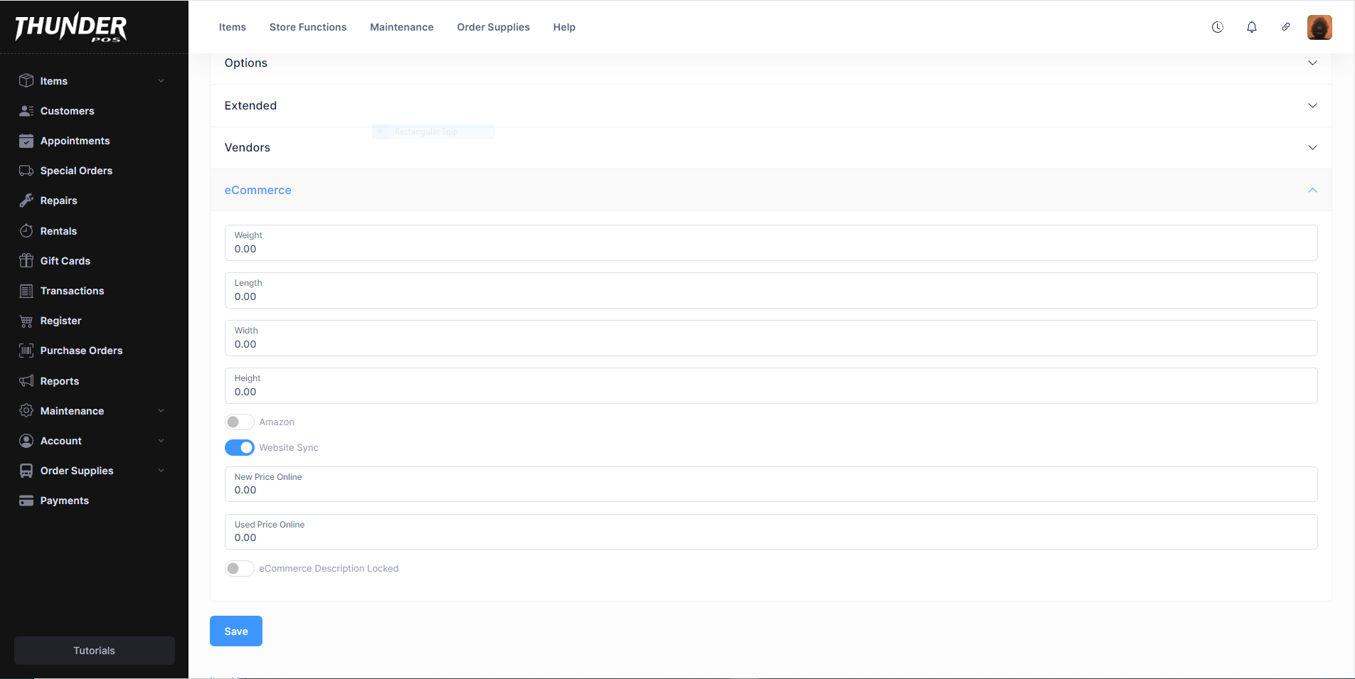 Shopify Integration – ThunderPOS
