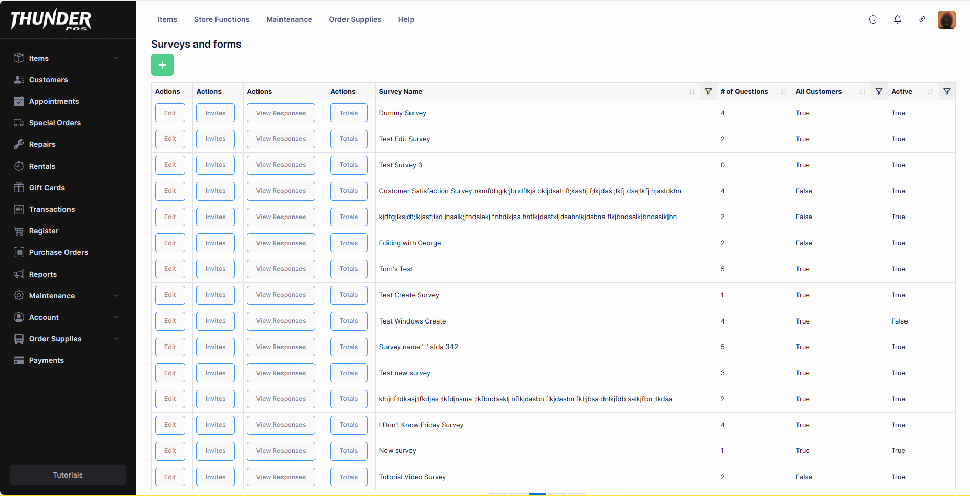 Surveys Feature Added – ThunderPOS