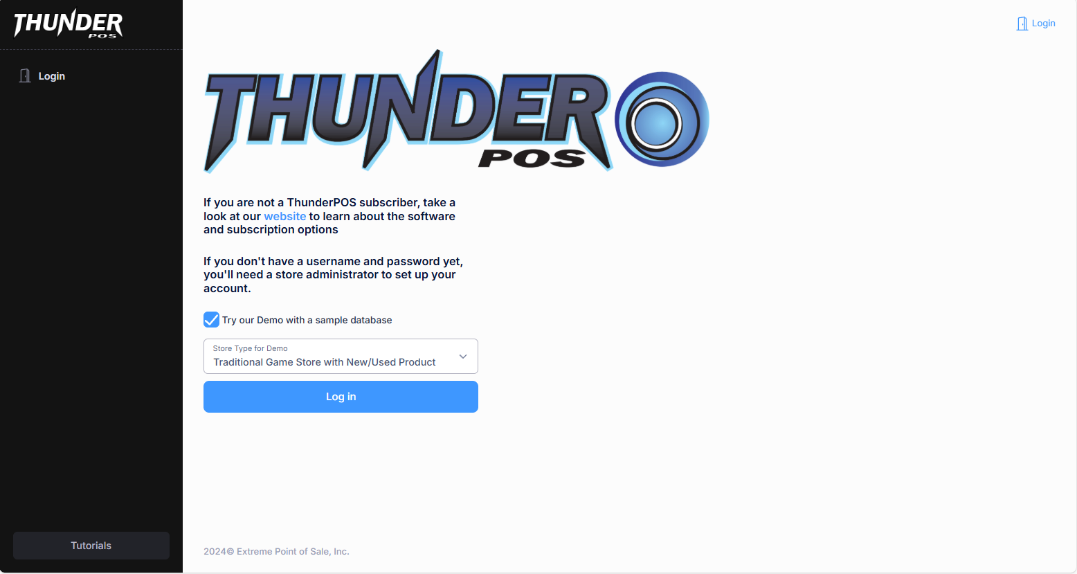 New Demo Type Added to ThunderPOS.Net – ThunderPOS